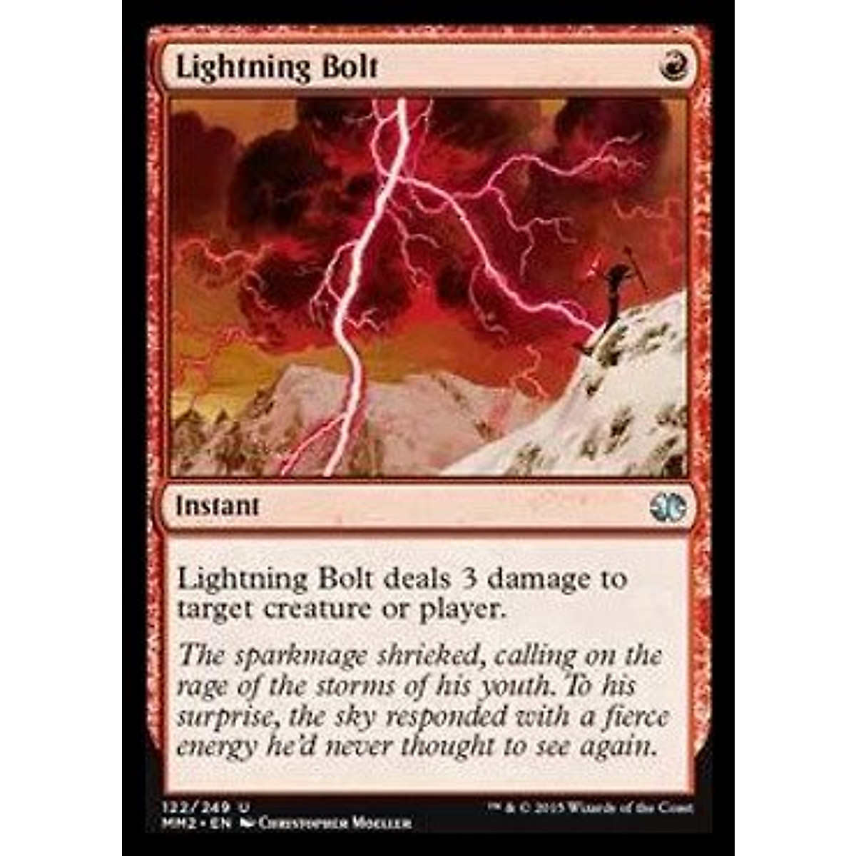 Magic: the Gathering - Lightning Bolt (122/249) - Modern Masters 2015 - Foil