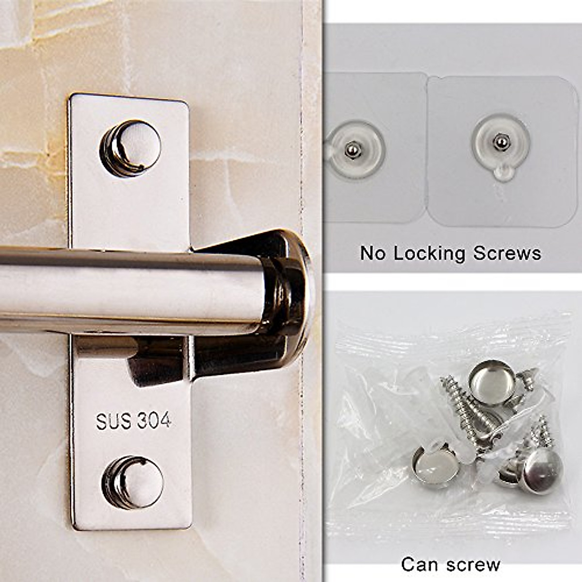 Petilleur Kitchen Sliding Hooks, Stainless Steel Hanging Rack Rail Organize Kitchen Tools with 10 Utensil Removable S Hooks for Towel, Spoon, Coats, Bathrobe, BBQ,Wall Mounted Hanger (60CM 10 Hooks)