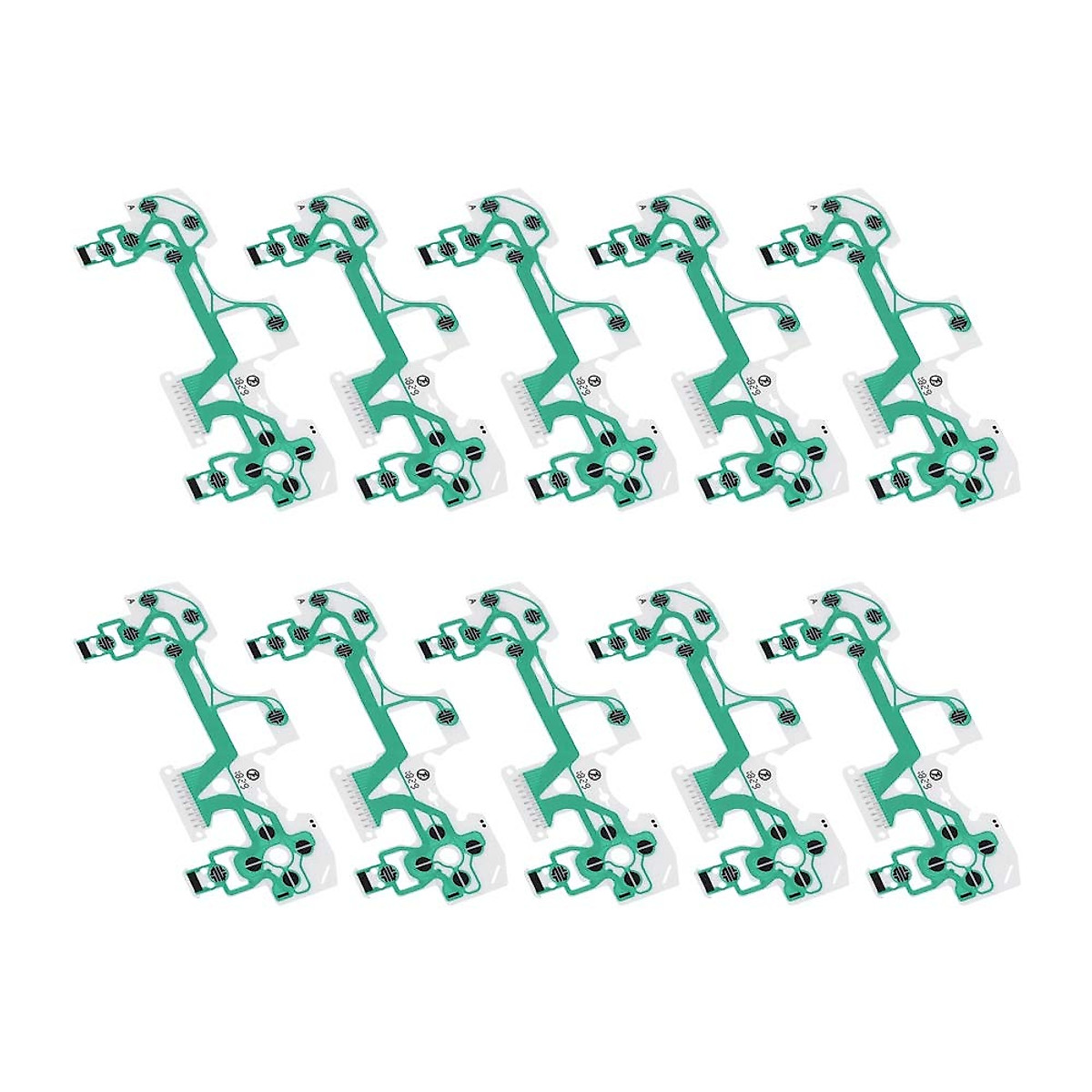 YOKATA Conductive Film, 10Pcs Ribbon Circuit Board Film Cable Replacement Part Green for Sony 4 Controller