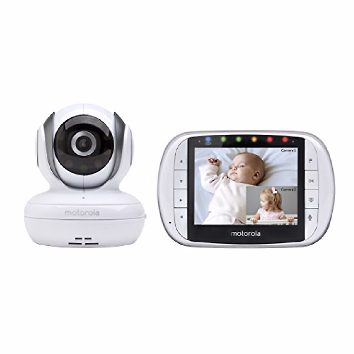 Motorola MBP36S Remote Wireless Video Baby Monitor with 3.5-Inch Color LCD Screen, Remote Camera Pan, Tilt, and Zoom