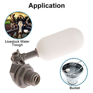 1/2" Float Ball Valve Automatic Fill Feed Humidifier Tank Pond Shut Off with Adjustable Arm for Ponds, Livestock Water Trough