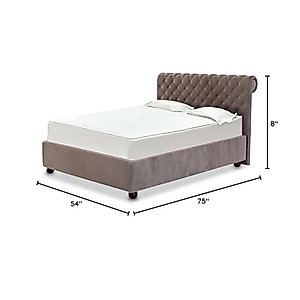 Full Mattress - 8 Inch Cool High Density Comfort Foam Mattress with Breathable Organic Cotton Cover - Medium Firm - Rolled in a Box - Oliver & Smith