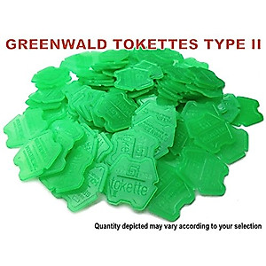 Greenwald 100 Green Tokettes Type 2 (Gi) Laundry Tokens