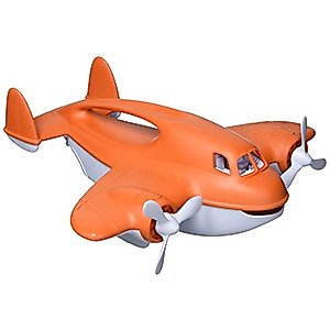 Green Toys Fire Plane, CB - Pretend Play, Motor Skills, Kids Bath Toy Vehicle. No BPA, phthalates, PVC. Dishwasher Safe, Recycled Plastic, Made in USA.