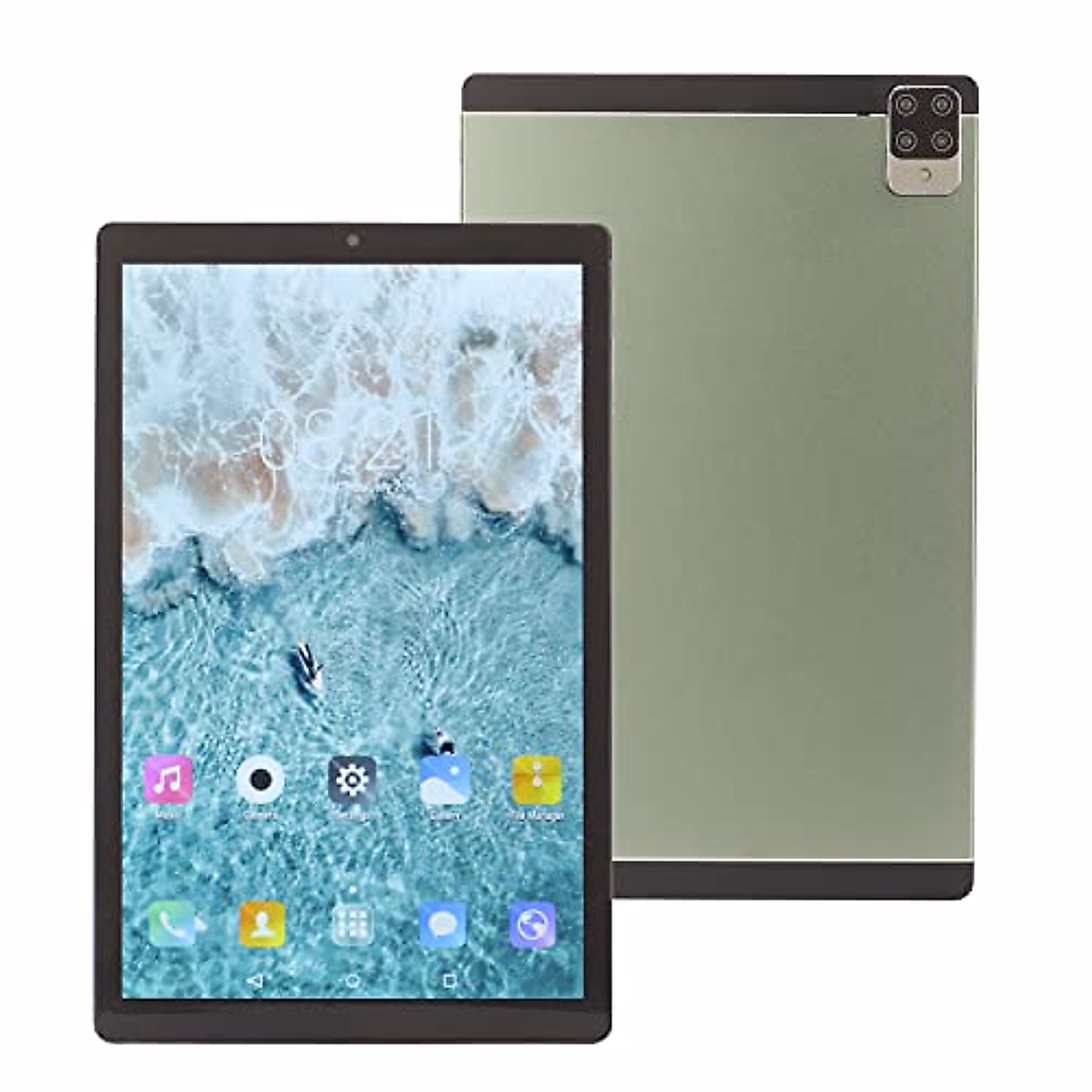 10.1 inch Android 12 Tablet, 4GB RAM and 64GB ROM 2560x1600 Resolution, Dual SIM Dual Standby Talkable Tablet, 5800mAh Battery Capacity, Green