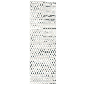 SAFAVIEH Marbella Collection Runner Rug - 2'3" x 12', Beige & Blue, Handmade Wool, Ideal for High Traffic Areas in Living Room, Bedroom (MRB158L)