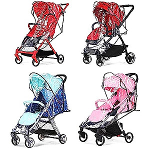 FASOTY Stroller Rain Cover Universal Waterproof Baby Stroller Cover, Rain Cover for Stroller, Jogging Stroller Rain Cover, Pushchairs Stroller Weather Shield for Wind Snow Dust, Ventilation Clear
