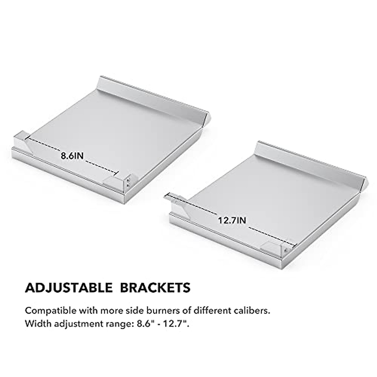 Stanbroil Stainless Steel Griddle, Universal Flat Top Griddle for Gas Grill with Side Burner, Gas Grill Accessory, 11" x 13"