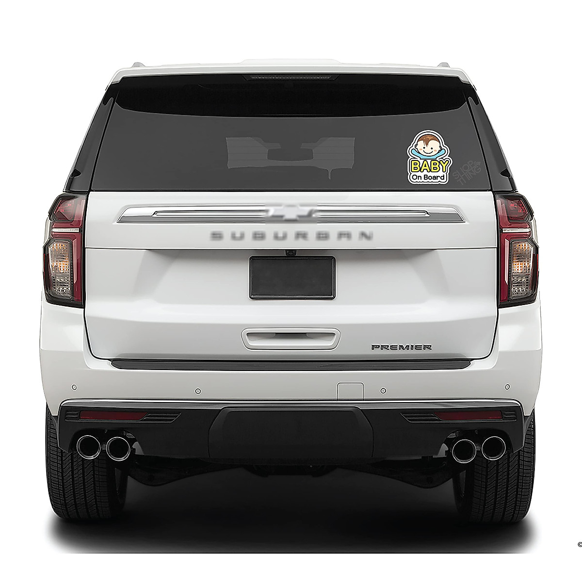 Shop A Thing Baby on Board Sticker - Decal Stickers for Car - Cute Baby Boy On Board Sticker (7x5Inches) ST -010