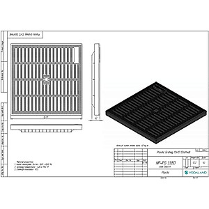 Vodaland - 12x12 Catch Basin Green Grate Package with Debris Basket and partitions Included!