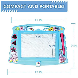 Care Bears Magnetic Drawing Board with Stylus and 3 Stamps, for Boys or Girls (Baby Blue)…