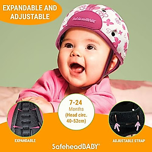 SafeheadBABY Award-Winning Infant Safety Helmet Baby Helmet for Crawling Walking Ultra-Lightweight Baby Head Protector Expandable and Breathable Toddler Head Protection Helmets - Sporty Blue
