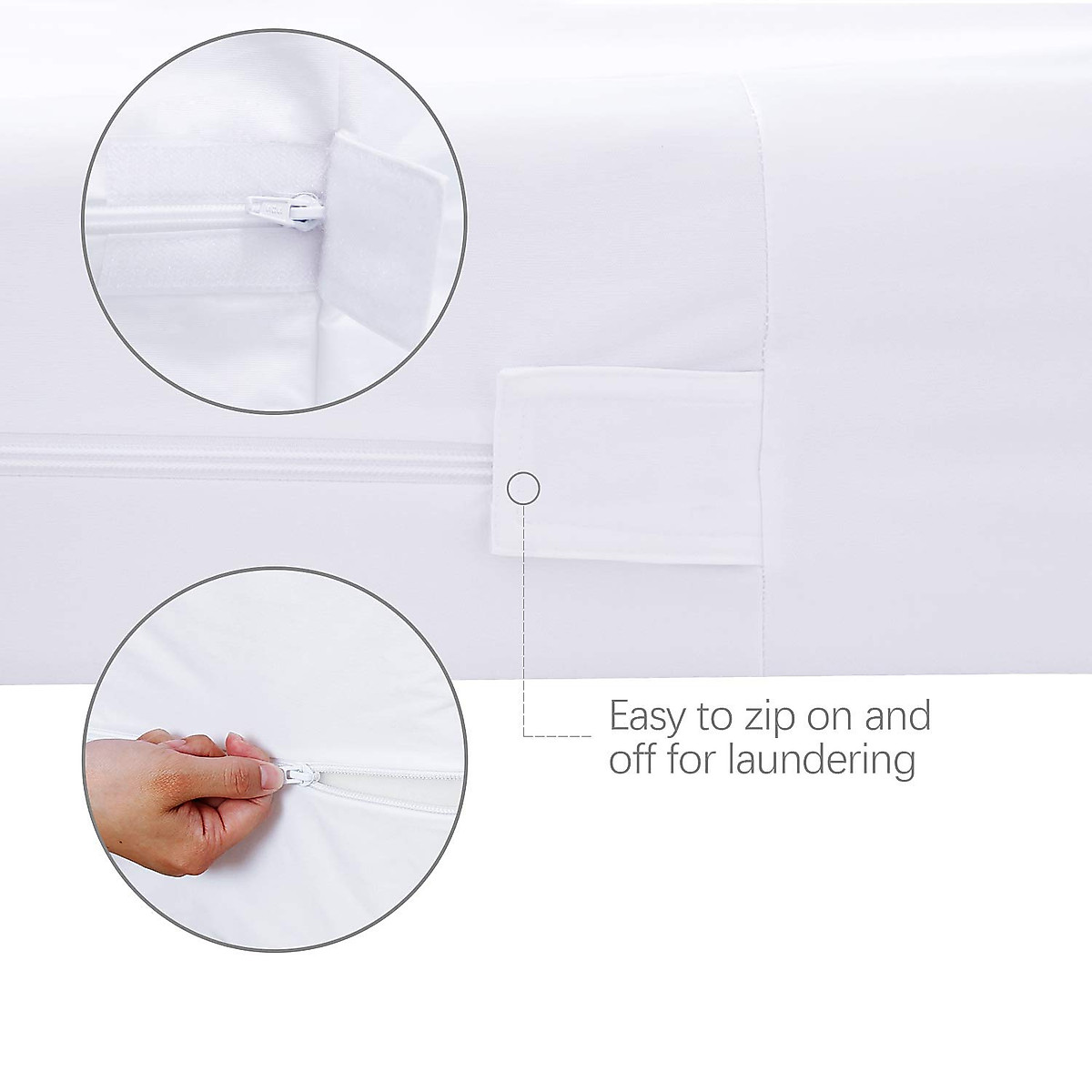 Waterproof Mattress Protector Zippered Twin XL (5/9 Inches), Mattress Cover & Mattress Encasement Twin Extra Long, 100% Waterproof 6 Sides Wrapping Box Spring Cover for College Dorm