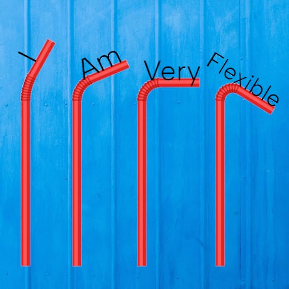 500 Ct Red Flexible Drinking Straws Bendable Soda Party Restaurant Bulk Supplies