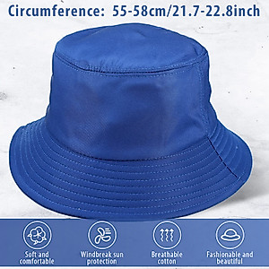 Geyoga 8 Pack Cotton Bucket Hat Foldable Packable Fishing Hat Beach Cap for Kids Teen Girls Women Men (Bright Colors)