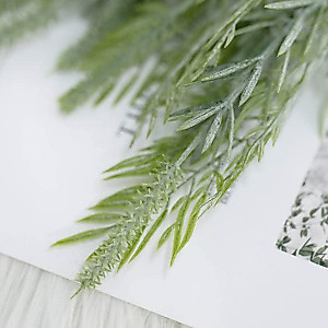 Tableclothsfactory 2 Bushes | 15" Sagebrush Faux Fern Stems, Artificial Plants Greenery Decor - Frosted Green