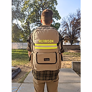 Fully Involved Stitching Firefighter Personalized Backpack