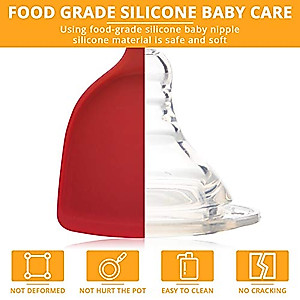 Silicone Non-stick Turner, High Heat Resistant to 480°F, KUFUNG Food Grade Solid Turner, BPA Free, Solid Spatula for Fish, Eggs, Pancakes (Solid Turner, Red)