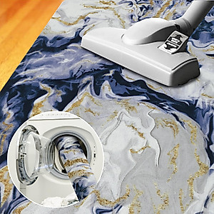 Bsmathom Office Chair Mat for Hardwood/Tile Floor, 48"x36" Abstruct Computer Gaming Chair Mat, Large Anti-Slip Desk Chair Mat Wood/Tile Protection Mat for Home Office(48"x36", Blue)