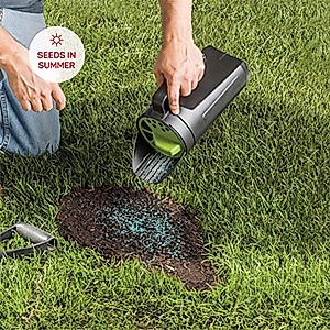 SEWANTA Handheld Spreader (2.5L) Durable Multi-Purpose Hand Spreader, Adjustable Dial for Snow/Ice Salt Spreader, Grass Seed Spreader, Lawn Fertilizer Spreader, Spot Spreader on driveways/walkways