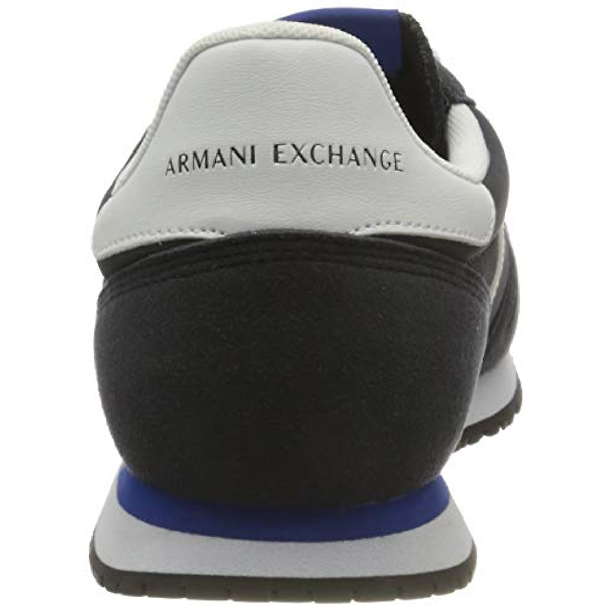 A|X ARMANI EXCHANGE mens Lace Up Logo Sneaker, Navy + Optical White, 13 US