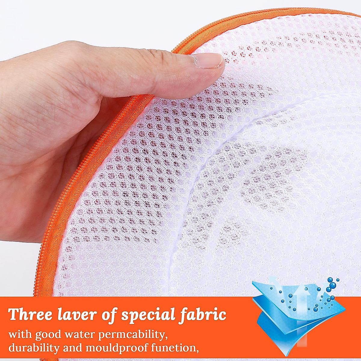 Bra Wash Bags for Laundry, Large Lingerie Underwear Brassiere Bag Set for Washing Machine With Zipper for Women Laundry Storage Washing Delicates (17"L x 9"W x 2"H)