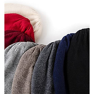 Villand 100% Merino Wool Beanie Hat for Women and Men with Gift Bag, Double-Layered Ski Cap, Knitted Wool Hat for Winter (Black)