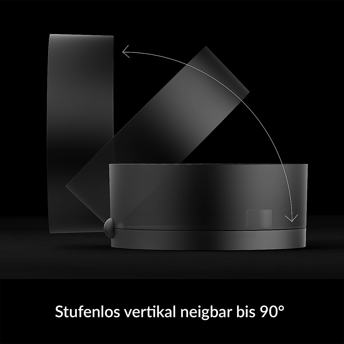 ARCTIC Summair Plus - Portable Fan with integrated rechargeable battery, USB-C connection (incl. USB-A charging cable), Stepless adjustable desk fan 600–3300 rpm - Black