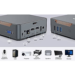Mini PC Intel Celeron J4125 (up tp 2.70Ghz) 8GB RAM 128GB HDD ROM Quad-Core Windows 11 Computer