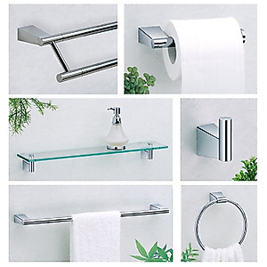 Gatco 4716 Bleu Glass Shelf, Chrome