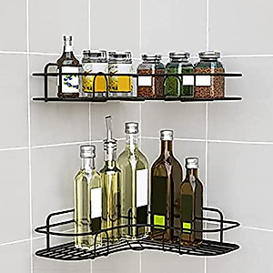 4PCS Shower Caddy Adhesive Sticker Replacement Hook for Corner Shower Caddy Bathroom Rack Shelf Soap Dish Basket Wall Hanging Hook with Strong Sticky, No Drilling Bath Kitchen Organizer Accessories