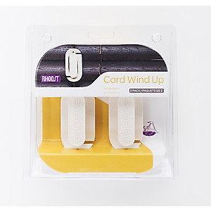 Rhoost Blind Cord Wind Up - Cord Winder (2-Pack) (White) - Curtain and Blind Winder Baby Proofing Window Safety