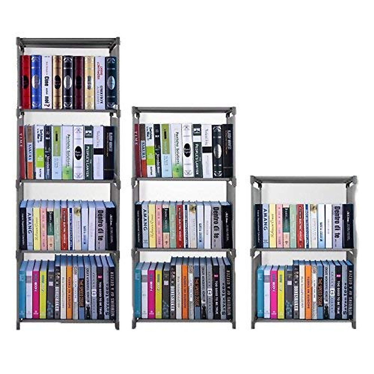 Hosmat 9-Cube DIY Children's Bookcase 30 inch Adjustable Bookshelf Organizer Shelves Unit, Folding Storage Shelves Unit