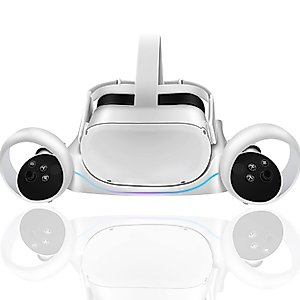 Megadream Charging Dock for Oculus Quest 2, Fast Charging Dock for Oculus Quest 2 VR Headset, Desk Mounted & Wall Mounted, Led Display, with 2 Holder for Touch Controller