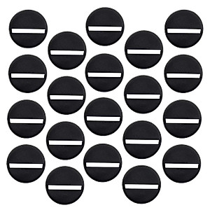 Stonehaven Miniatures 20PK - Slotted Miniature Bases, 1" Diameter - 2.5mm Slot - Designed for 28mm Scale Table Top War Game Miniatures - Plastic, Black