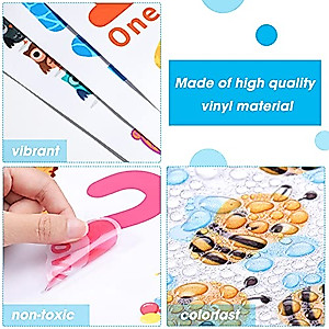 Number Wall Decals Children Number Stickers Alphabet ABC Wall Decals Peel and Stick Animal Number Wall Stickers Educational Classroom Stickers for Kids Nursery Bedroom Living Room Playroom Decorations