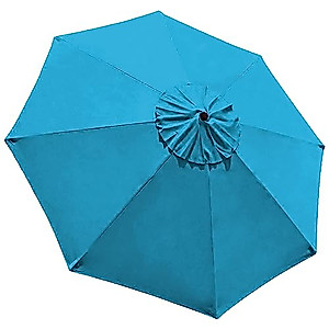 EliteShade 9ft Patio Umbrella Market Table Outdoor Deck Umbrella Replacement Canopy Cover(Canopy Only)(Sky Blue-35)