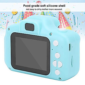 Kids Digital Camera, HD Kids Digital Video Camera, Multifunctional Children's Digital Camera Photo Video with Memory Card Mini Gift (Green 32GB)