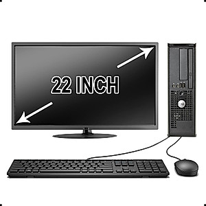 Dell Desktop Complete Computer Package with Windows 10 Home C2D 2.2G, 4G, 160G, DVD,W10H64,WIFI, 22 LCD (Brand May Vary) (Renewed) (4G/160G+22inLCD)
