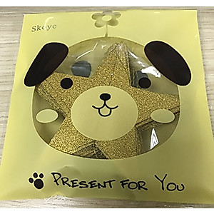 Skoye 2-Pack,Gold Star Garland, Golden Christmas Galaxy Banner, Twinkle Twinkle Little Star Garland Christmas Garland, Christmas Decor, Gold Baby Shower (4 inch in Diameter,13 Feet)