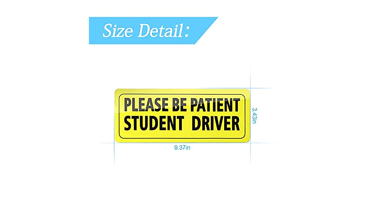 3PCS Student Driver Magnet Car Sign Reflective Safety Magnet for New ...