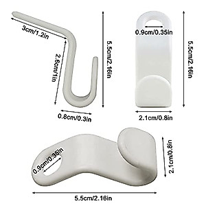 maxin 60 Hanger Connector Hooks, Hanger Extension, Closet Organizer, Space Saving Mini Closet Hanger Organizer (White)