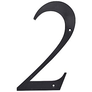 Hillman 847376 Black House Number 2, 6-Inch Nail Plastic