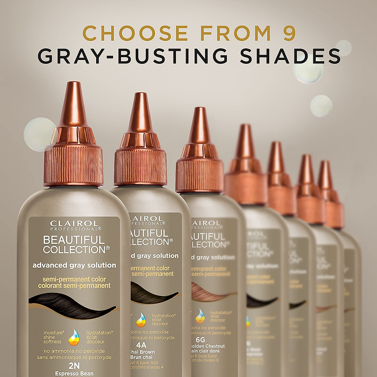 Clairol Professional Beautiful Collection Advanced Gray Solutions, 4R Mahogany Red Brown, 3 oz. - Packaging May Vary