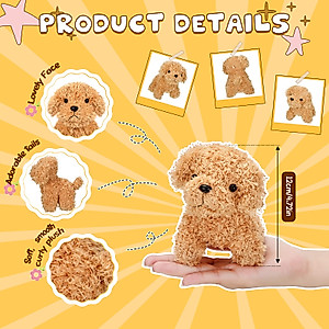 HyDren 30 Pcs Puppy Dogs Stuffed Animals Bulk Mini Dog Plush Soft Puppy Fluffy Stuffed Animal Dog for Kids Baby Girls Boys Birthday Gifts(Light Brown)