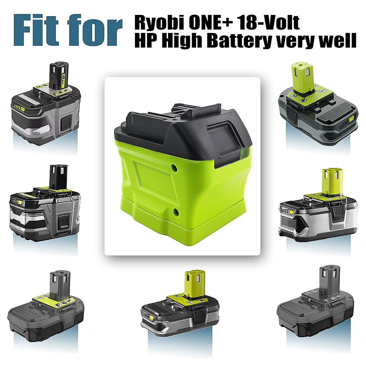 TPDL Adapter Fit for Ryobi Battery Convert for Makita 18V Tool Use, for Ryobi 18-Volt HP High Capacity PBP2005 P194 P193 Lithium-ion Battery to MAK