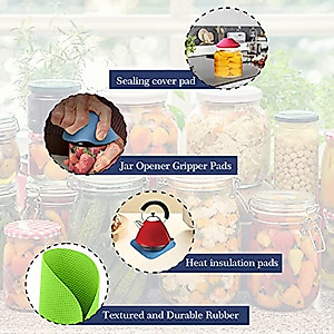 Jar Openers Pad, 10pcs Rubber Jar Grippers for Seniors with Arthritis Weak Hands, Multi-Purpose Kitchen Gadget for Open Jars