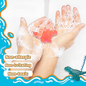 B8HI Soap Making Kit for Kids - Dino DIY Soap Making Kit for 6+ Ages - Melt & Pour Soap Kit with All Supplies - STEM Activity Craft Plus Reusable Mold