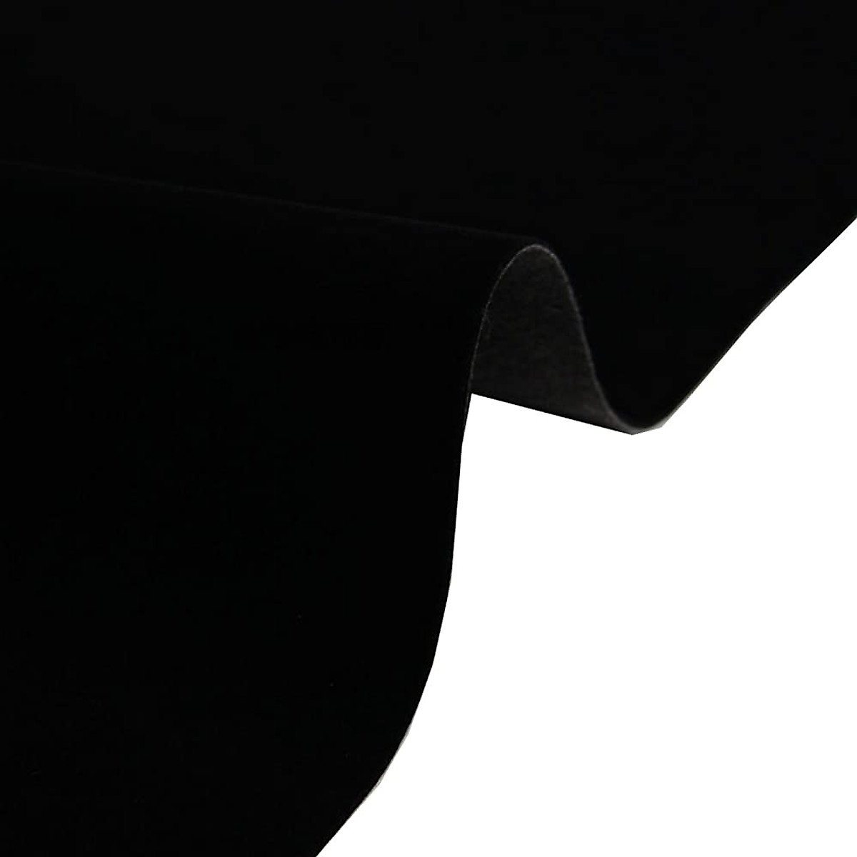 HDsticker 14.6x78.7 in Self Adhesive Fabric Velvet Drawer Liner Roll Sticky Velvet Flocking Liner for Jewelry Box Cabinets Dresser Drawer Furniture Crafts DIY Decal (Black)