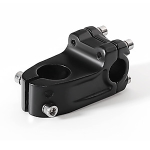 BMX Downhill Bike Stem Aluminum Alloy Fixed Gear Bicycle Handlebar Stem 28.6x22.2mm 0 Degree Black